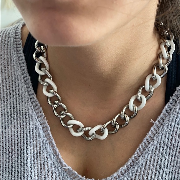 Dkny | Jewelry | Nwt Dkny Ceramic Chain Link Necklace | Poshmark